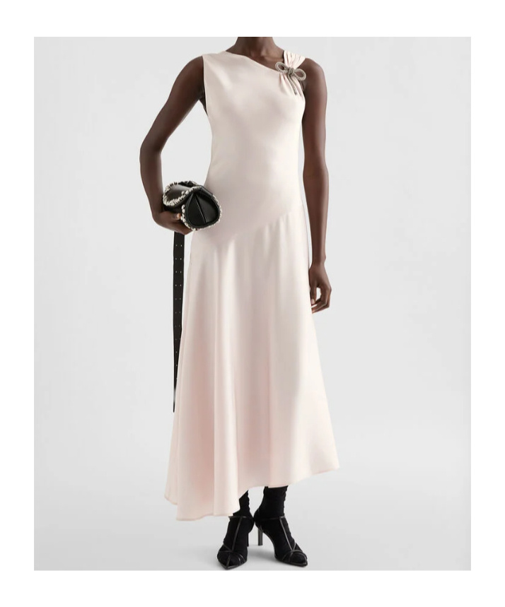 JIL SANDER Jil Sander Asymmetric Satin Evening Dress